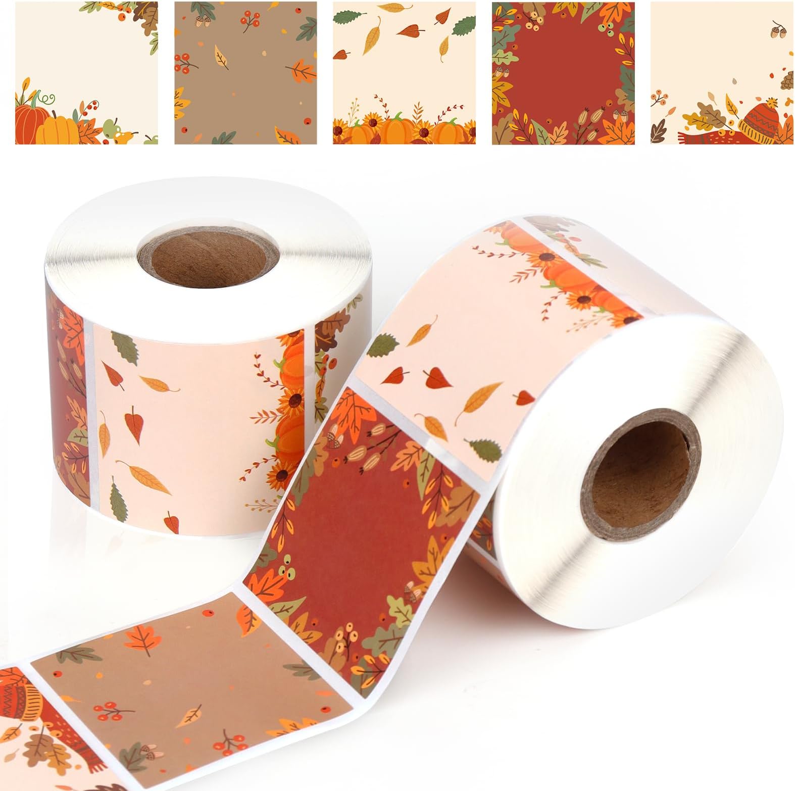 Amazon.com : 2 in Square Name Tag Thermal Labels Stickers Autumn ...