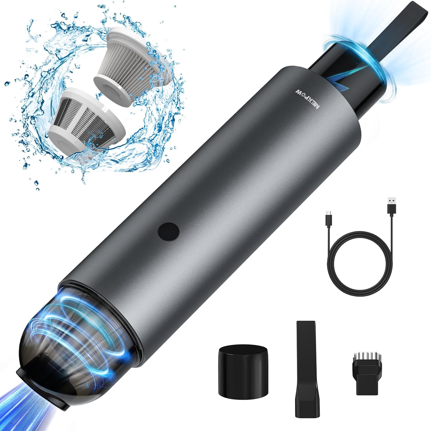 Amazon.com - NEXPOW Handheld Car Vacuum With Detachable Power Bank ...