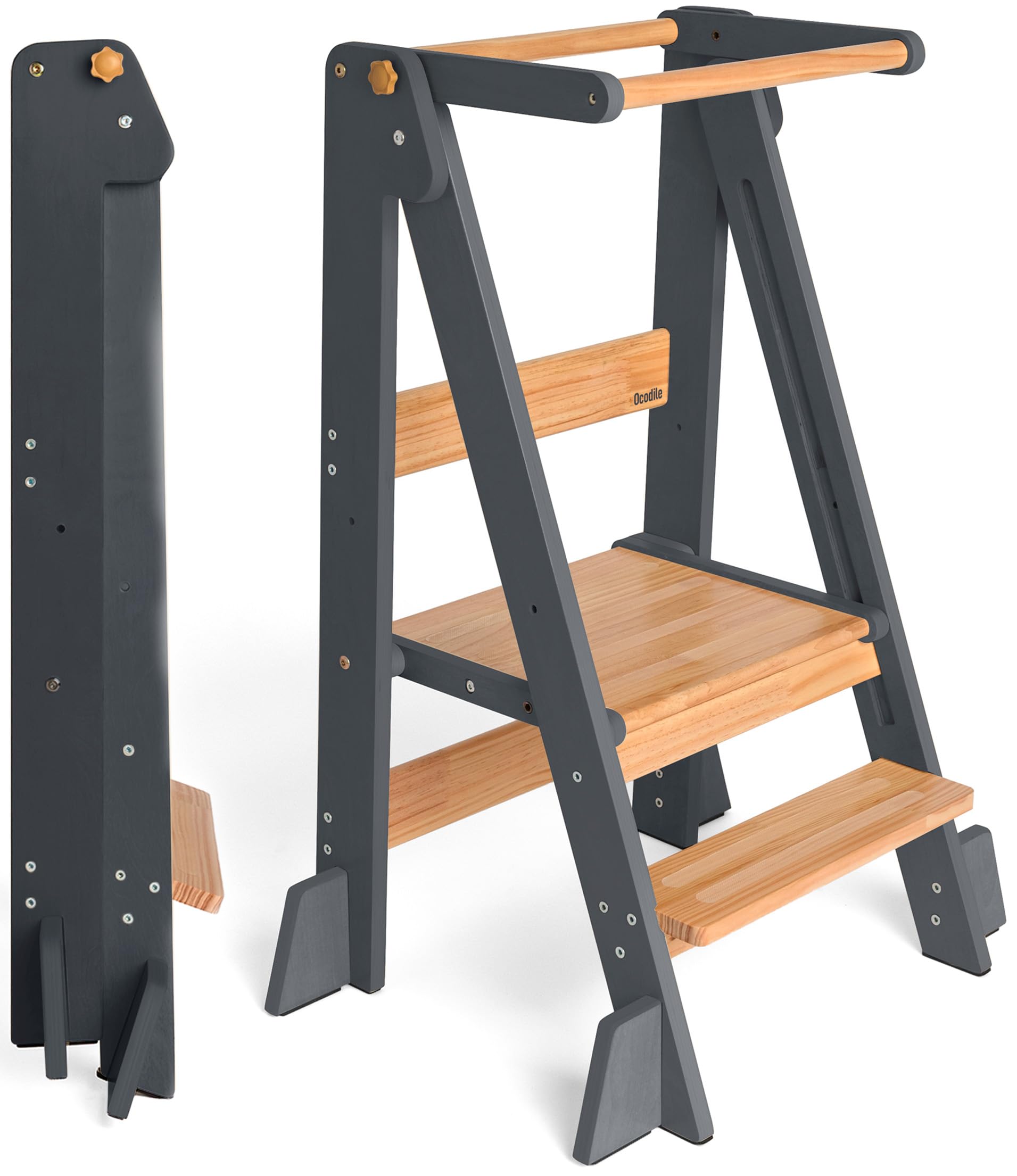 Snapklik.com : OCODILE Adjustable Foldable Toddler Tower Folding Tower ...