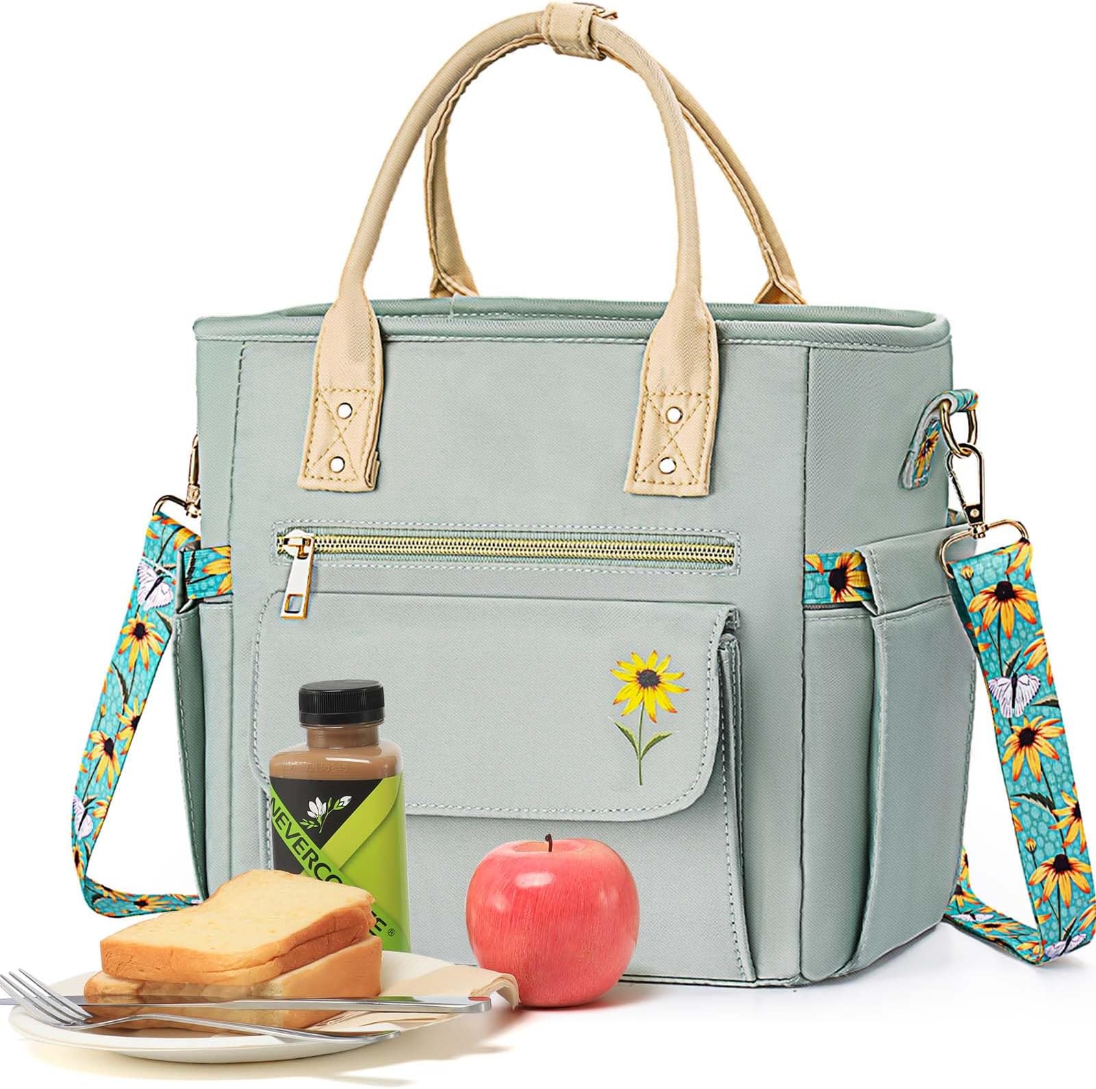 BUILT Insulated Lunch Bag with 'The Stylist' Design, Polyester, Grey ...