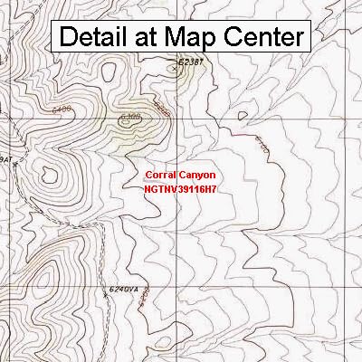 Amazon.com : USGS Topographic Quadrangle Map - Corral Canyon, Nevada ...