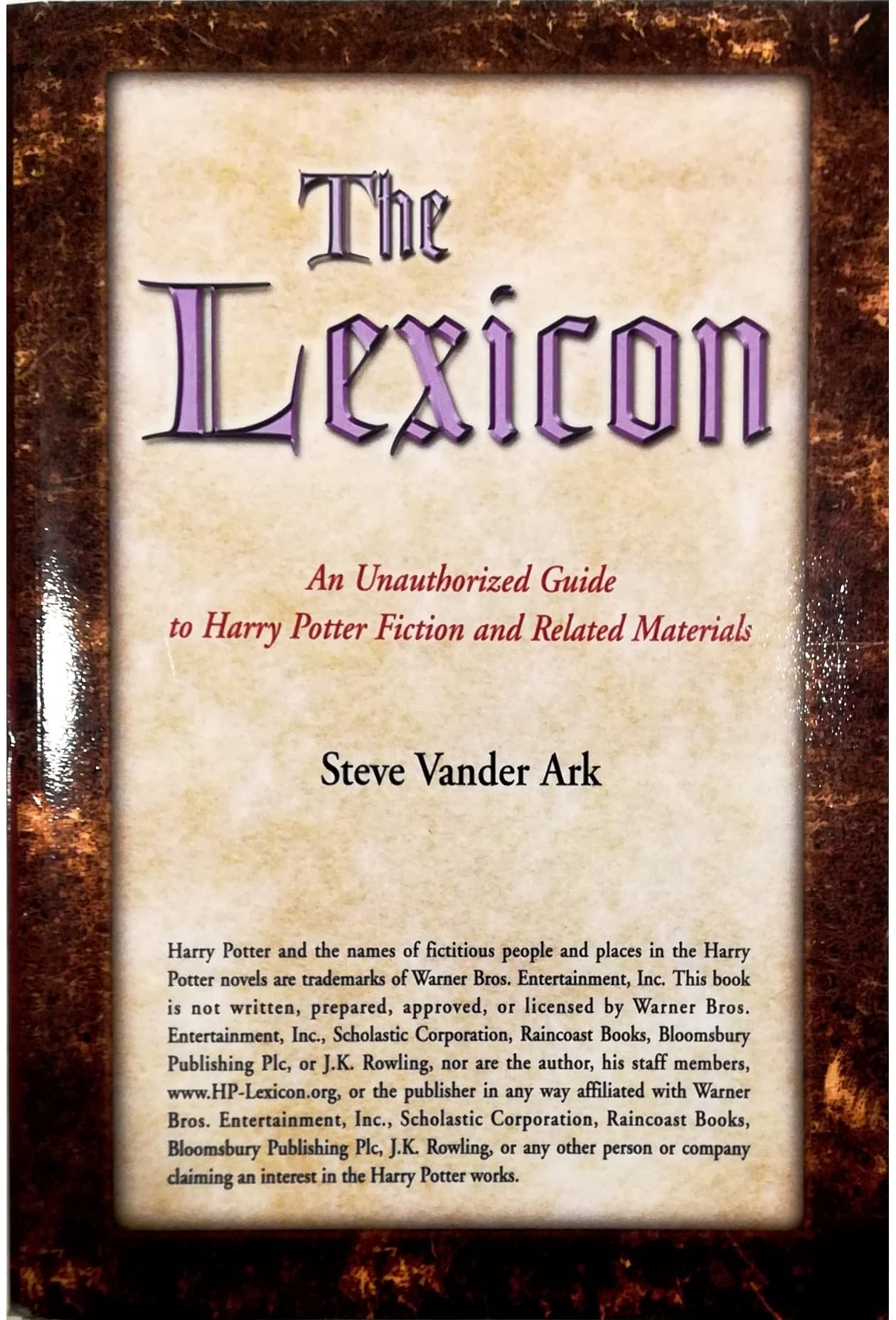 Amazon.com: The Lexicon: An Unauthorized Guide to Harry Potter Fiction ...