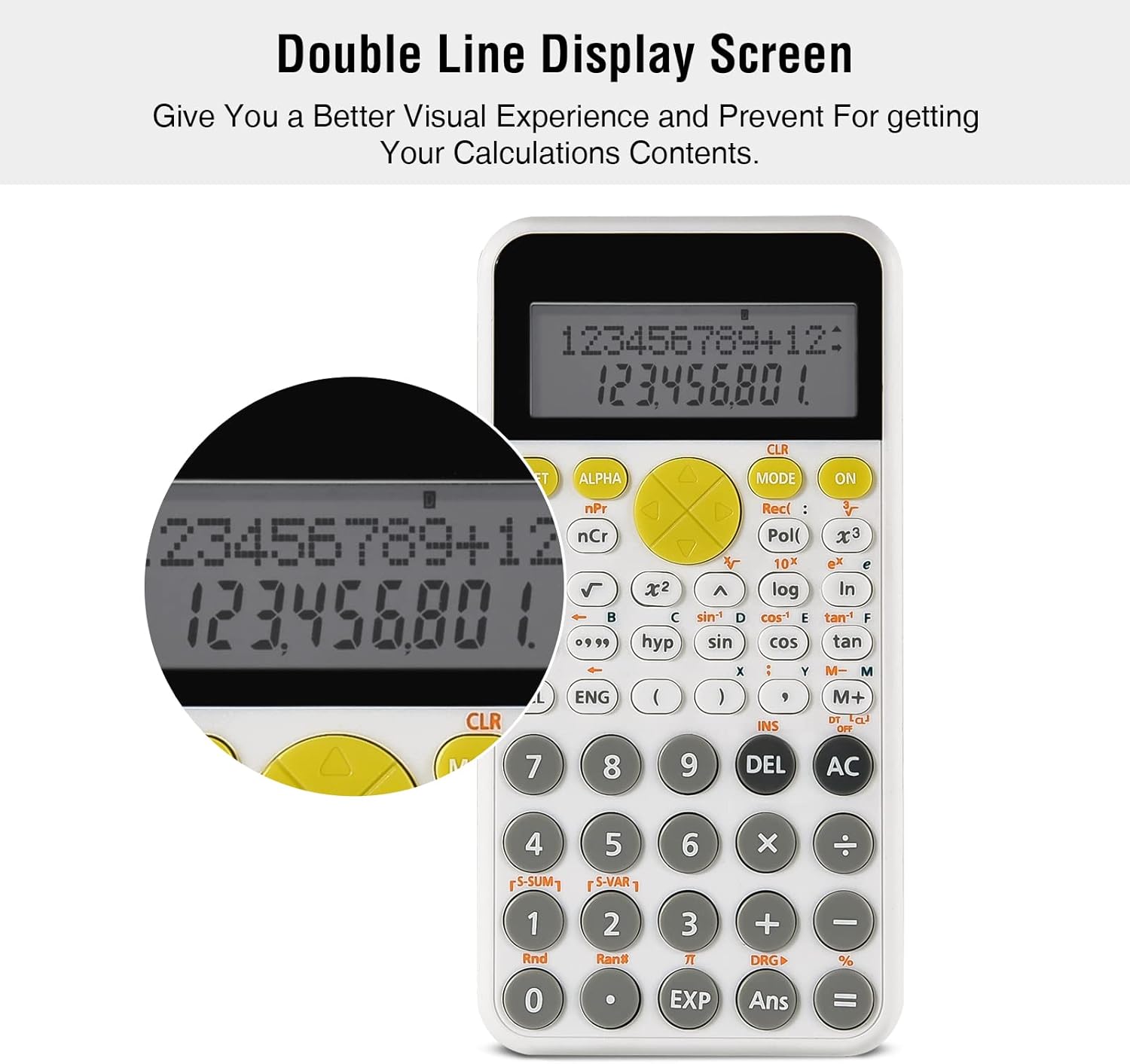 EooCoo Scientific Calculator, Two-Line Display, Slim and Portable ...