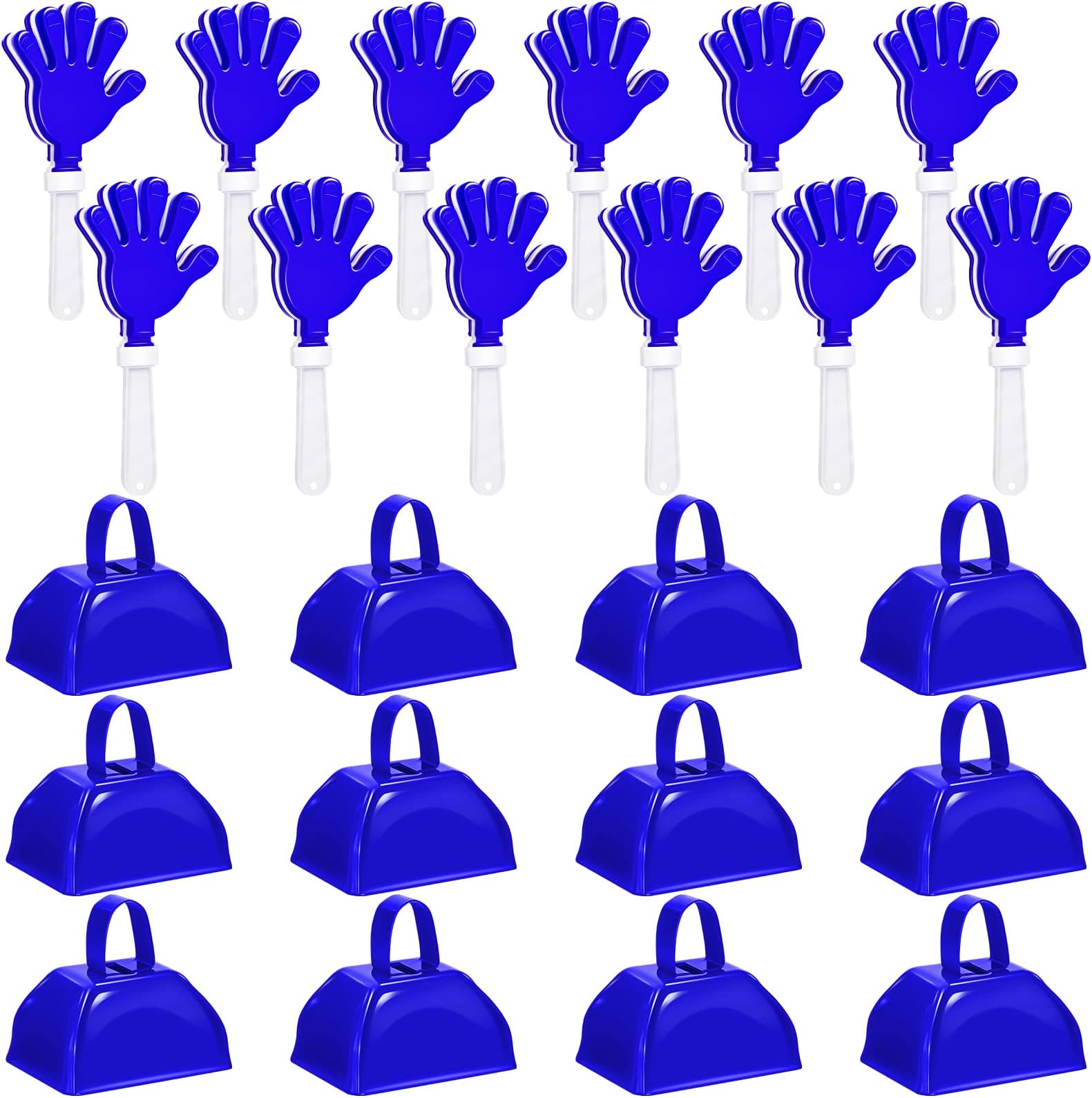 Amazon.com: 12 Pcs Collapsible Stadium Horn and Metal Cowbells 24 Inch ...