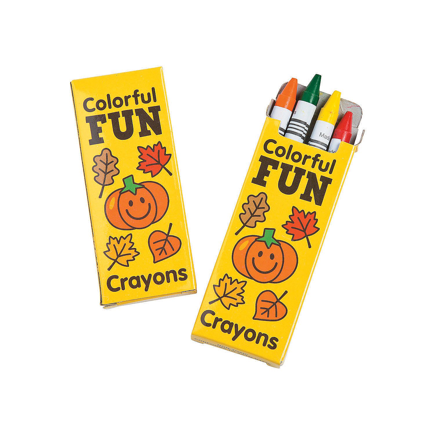 Amazon.com: Fun Express Fall Themed Boxes of Crayon (24 boxes with 4 ...