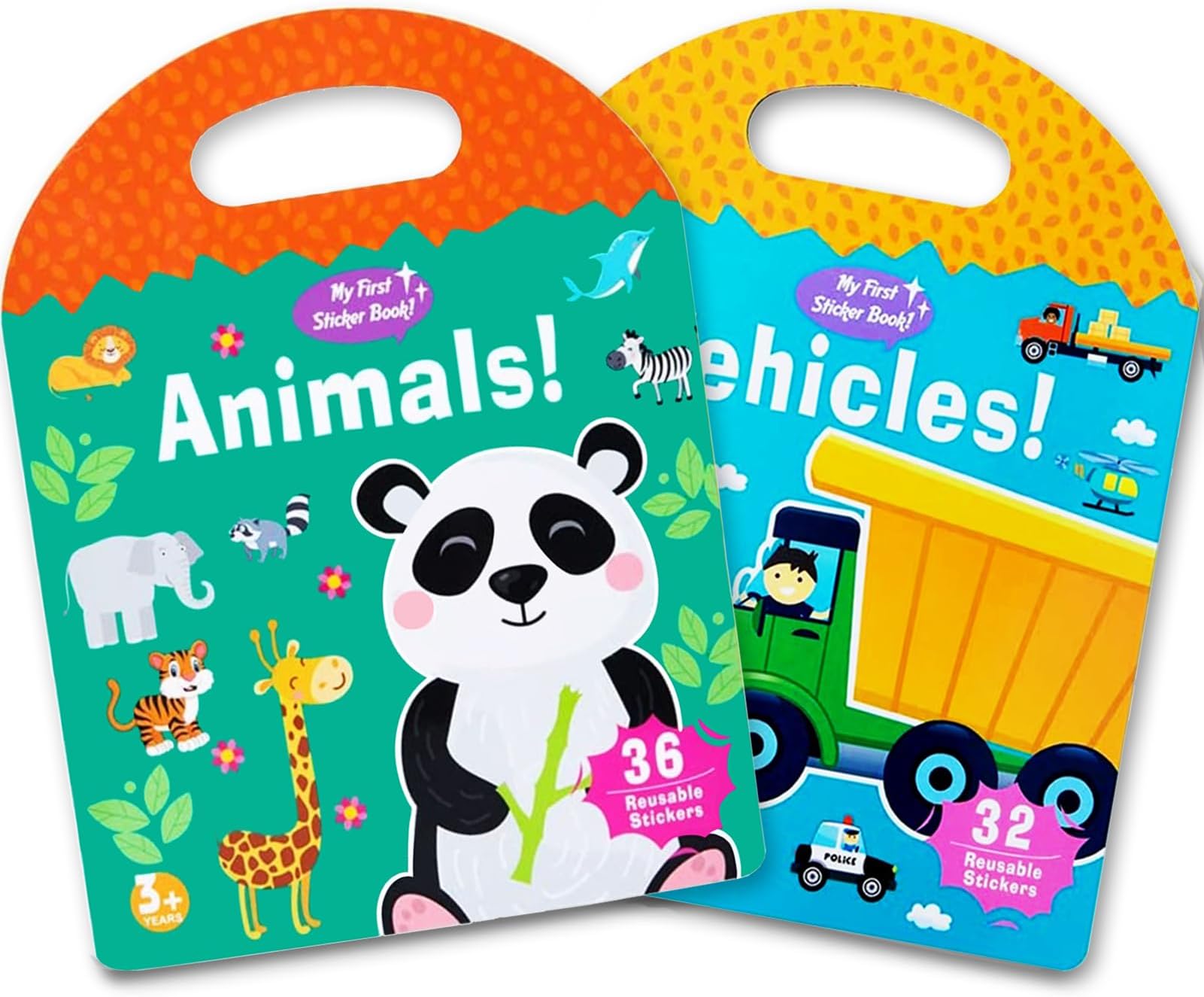Amazon.com: 2 Sets Portable Jelly Quiet Busy Book, Vehicle & Animal ...