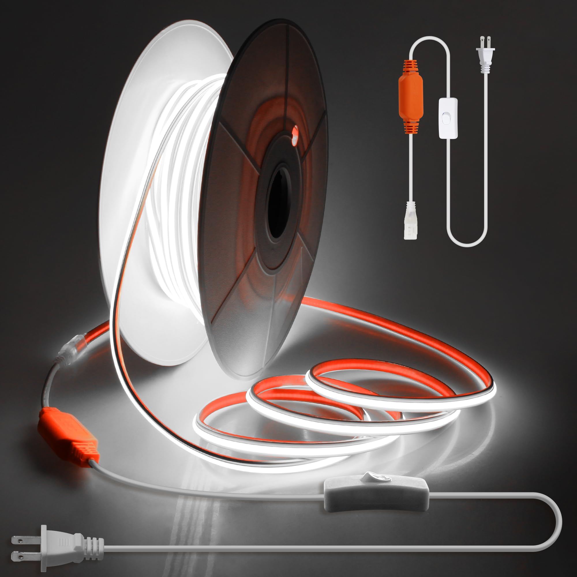 Amazon.com: Aclorol 150FT Outdoor White LED Strip Lights Waterproof AC ...