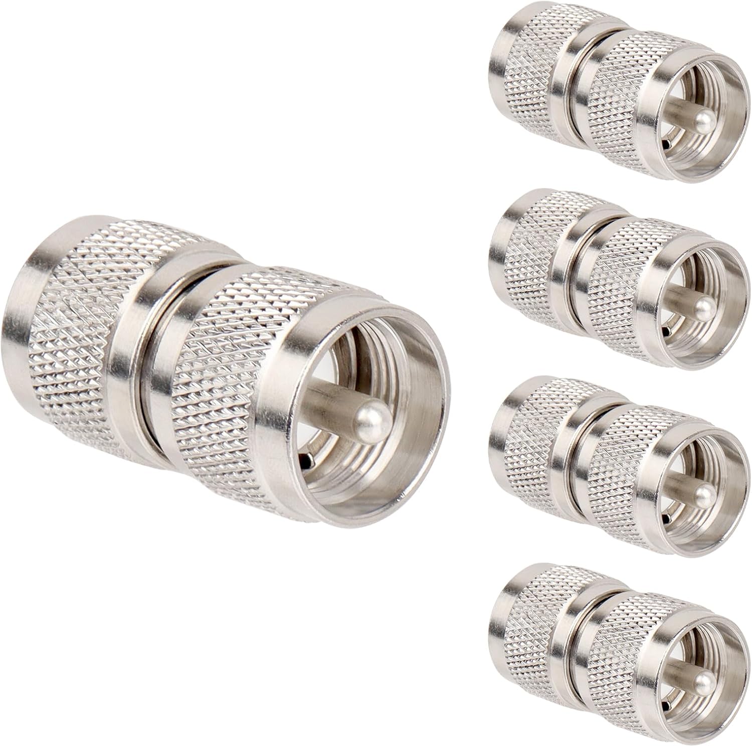 Amazon.com: MOOKEERF 2PCS UHF Male Connector PL259 Male to Male Adapter Low Loss UHF Male PL-259 ...