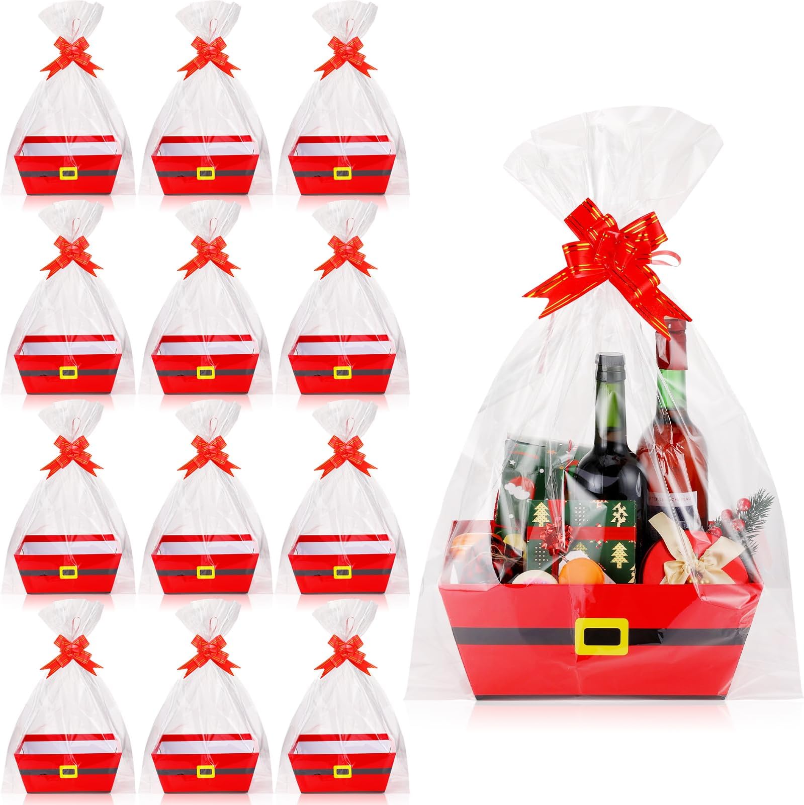 Amazon.com: Sliner 12 Pcs 10 x 12'' Large Baskets for Gifts Empty Bulk ...