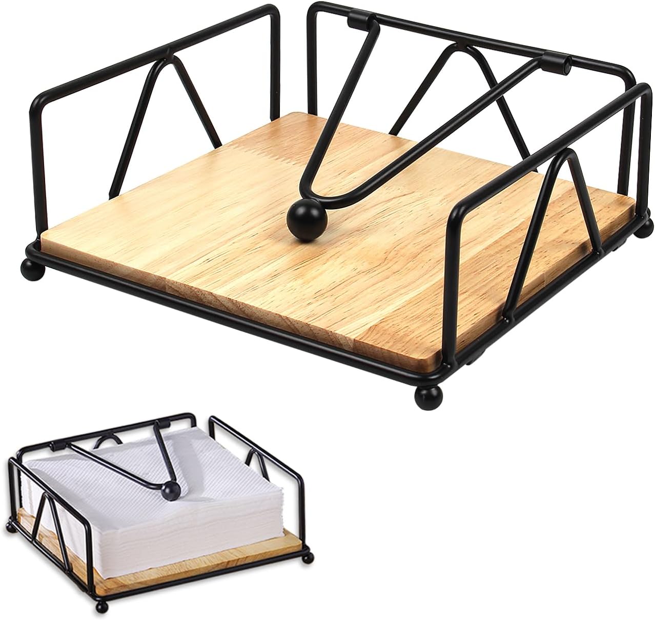 Flat Square Napkin Holder with Lever Arm for Kitchen Restaurant Party ...