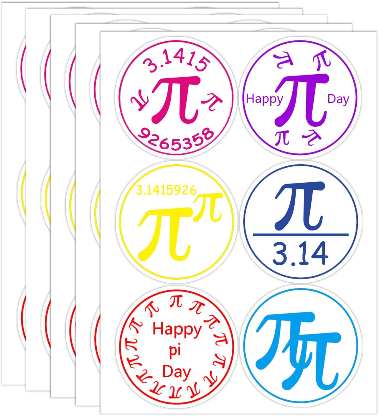 Amazon.com: Happy Pi Day Stickers 2 Inch March 14th Pi Day Stickers for ...