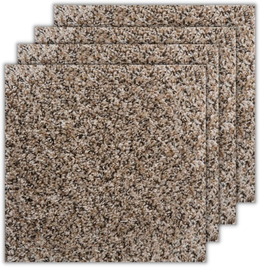 Peak Performance Peel and Stick Carpet Tiles with Attached Cushion ...