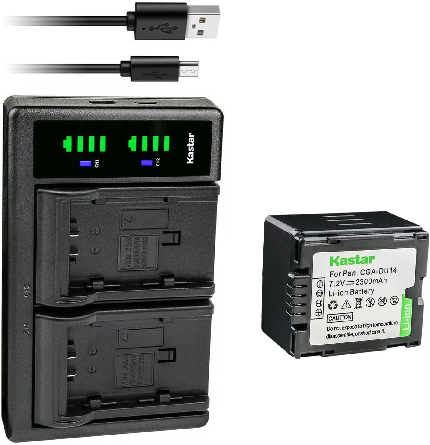 Amazon.com: Kastar 1-Pack CGA-DU14 Battery and LTD2 USB Charger ...