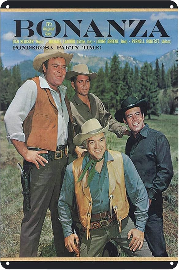 Amazon.com: Bonanza Tv Show Poster Metal Tin Sign Wall Art Plaque Decor ...