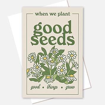 Amazon.com: Retro Wildflowers Good Seeds Poster Wall Art Green ...