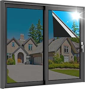 rabbitgoo One Way Window Film, Mirror Effect Tint Glass Covering for Home Office, Daytime ...