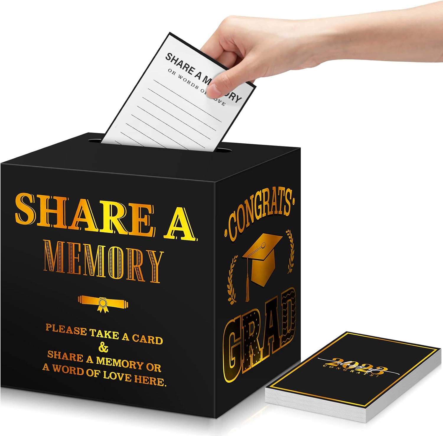 Amazon.com: Graduation Card Box Class of 2023 Bronzing Congrats Grad ...