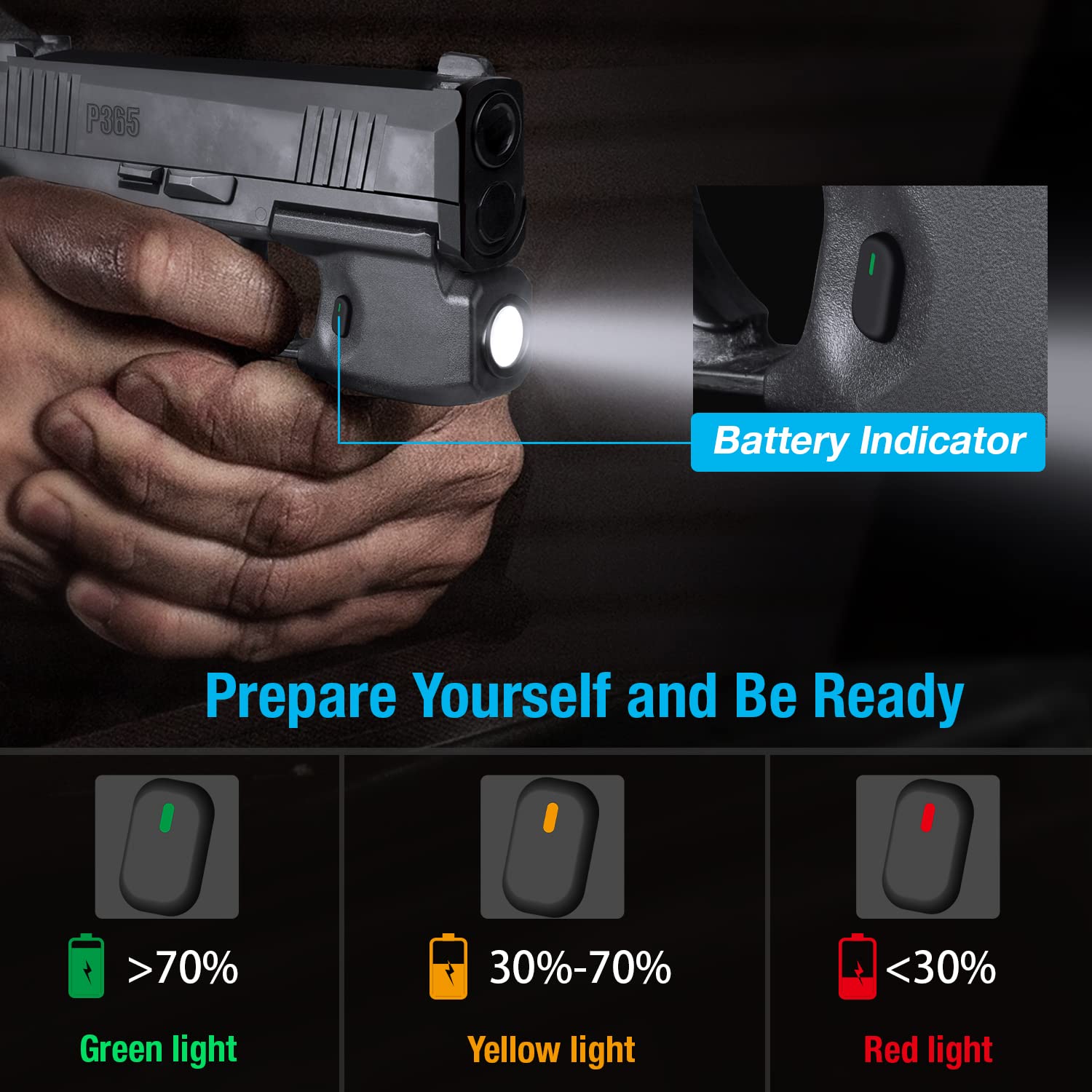 Snapklik.com : Pistol Light For Sig P365 / P365X/ P365XL, 150 Lumens ...