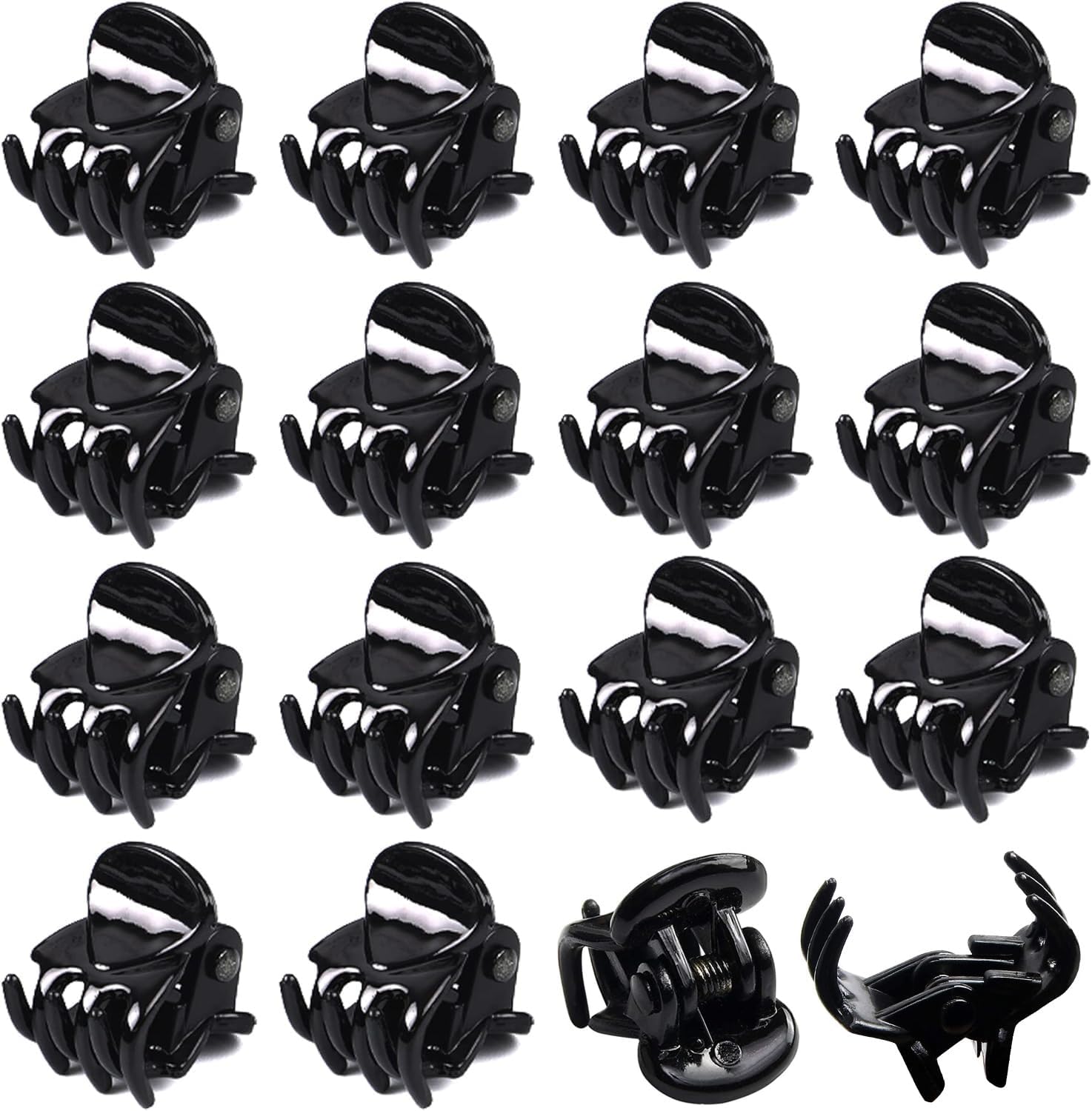 Amazon.com : BOARDFEB Mini Hair Claw Clips,24 Pcs Black Small Non-Slip ...