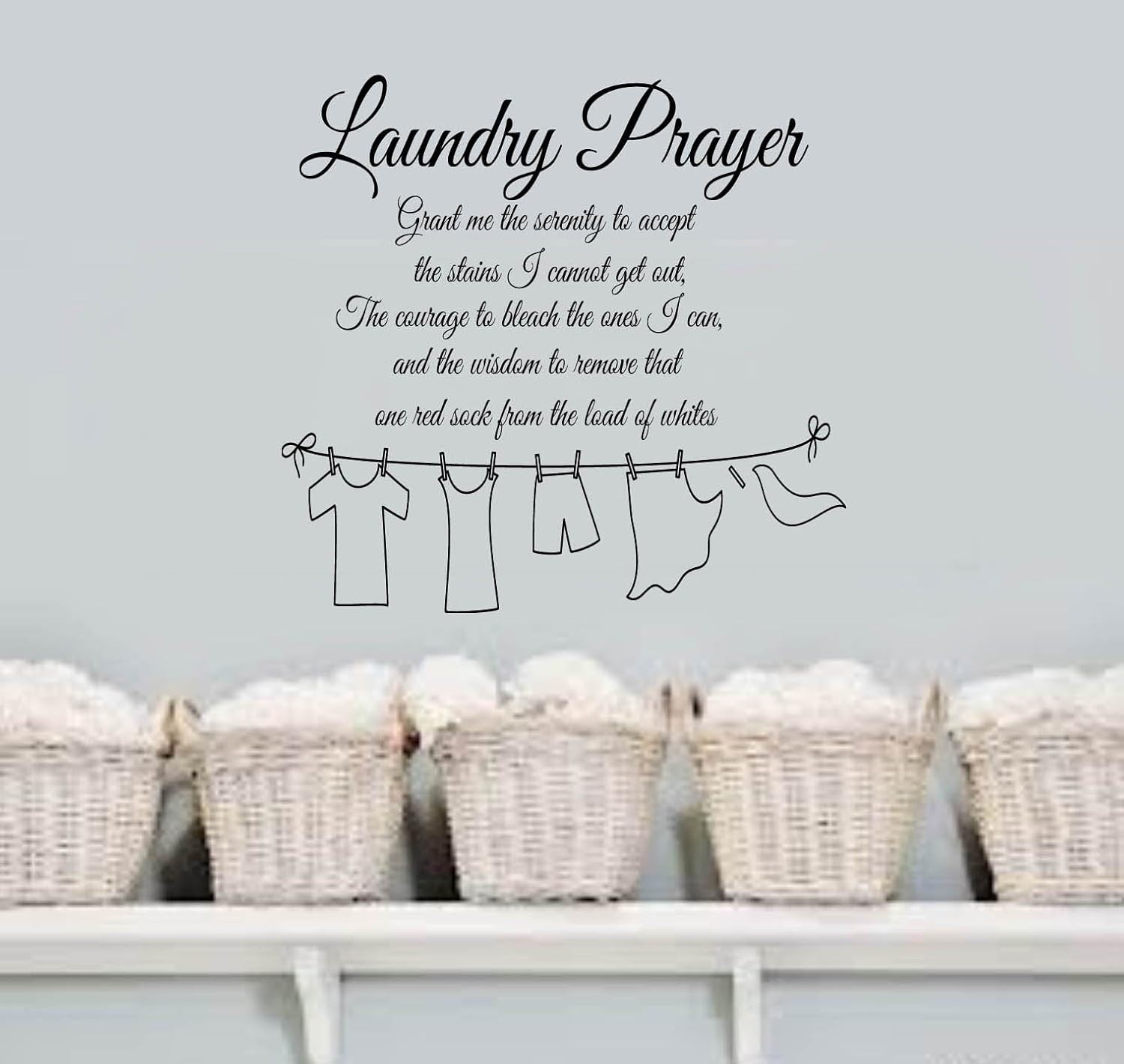 Amazon.com: Laundry Prayer Grant me the SERENITY Home VInyl Wall ...