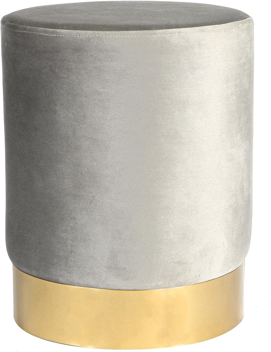 Harbour Housewares Round Velvet Pouffe - Luxe Living Room Bedroom ...