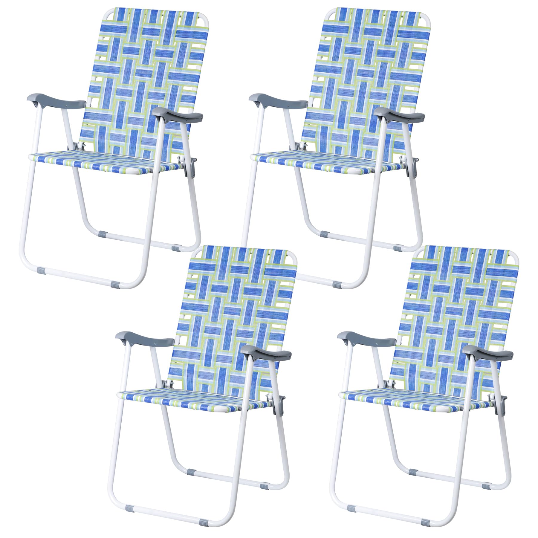 Amazon.com : ZENY Beach Chairs, Patio Folding Lawn Chairs, Outdoor ...