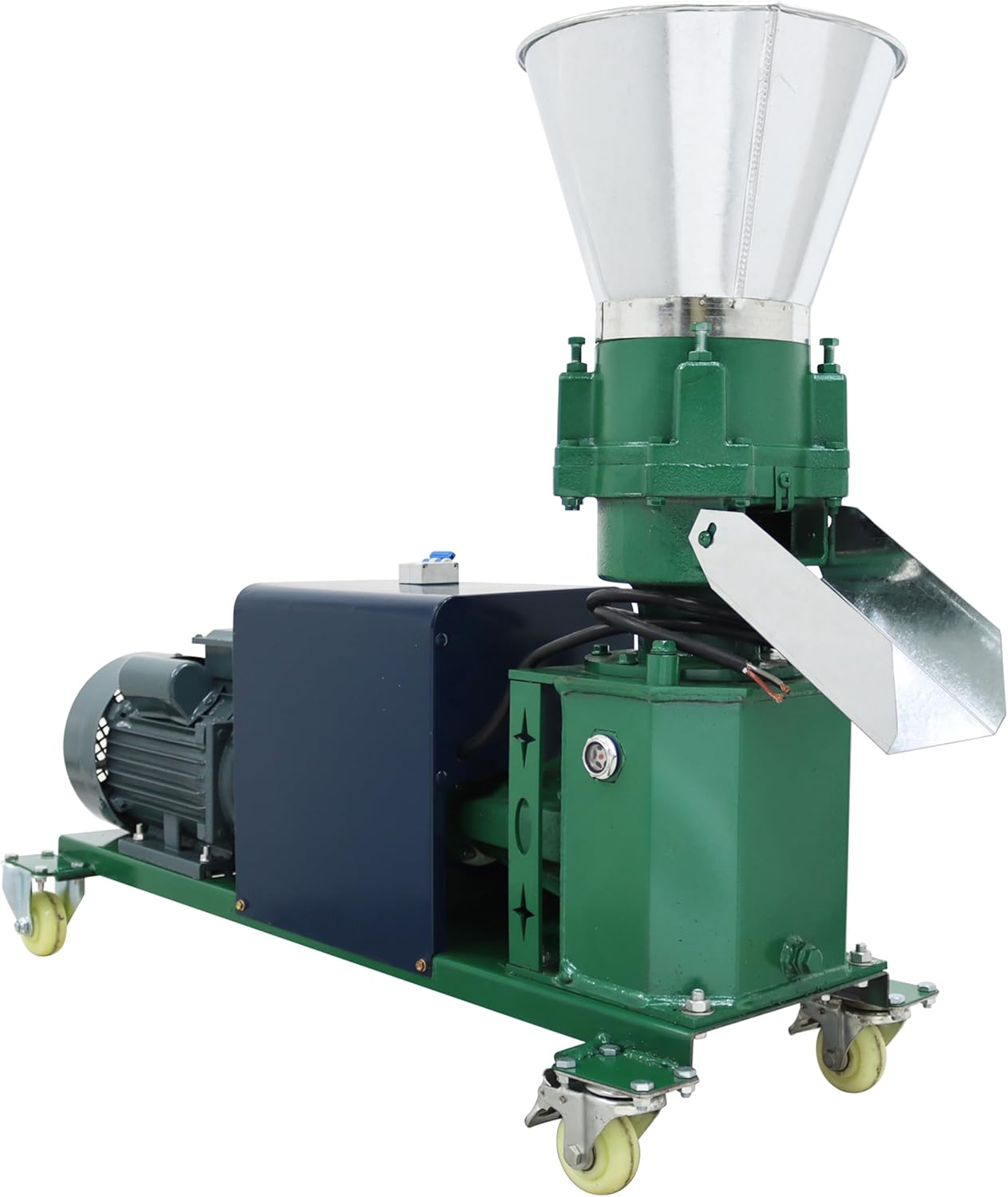 TECHTONGDA 10mm Feed Pellet Mill Machine with 4 Head Rollers Round ...