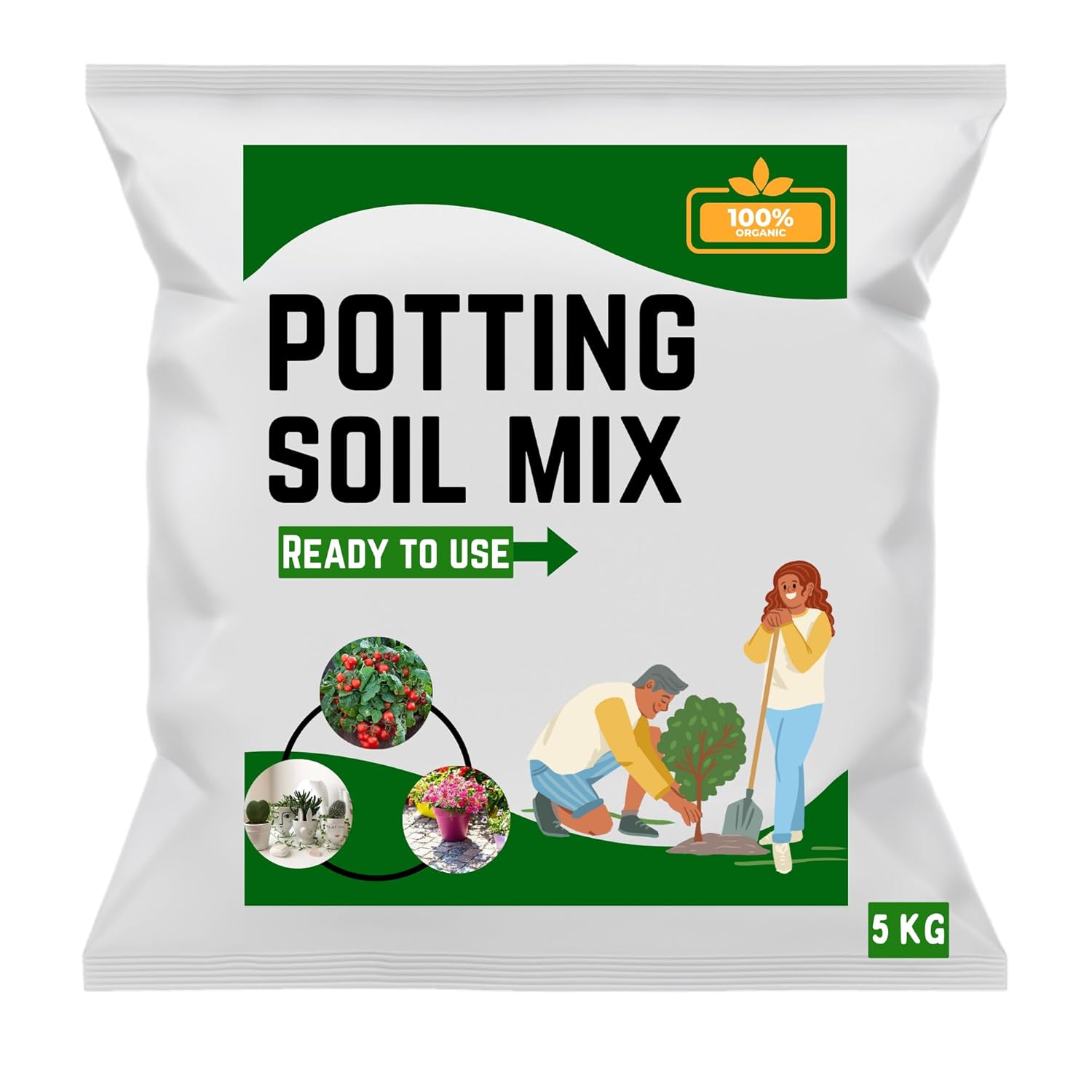 Potting Soil Mix for Plants 5KG- Home Garden Soil Less All Purpose ...