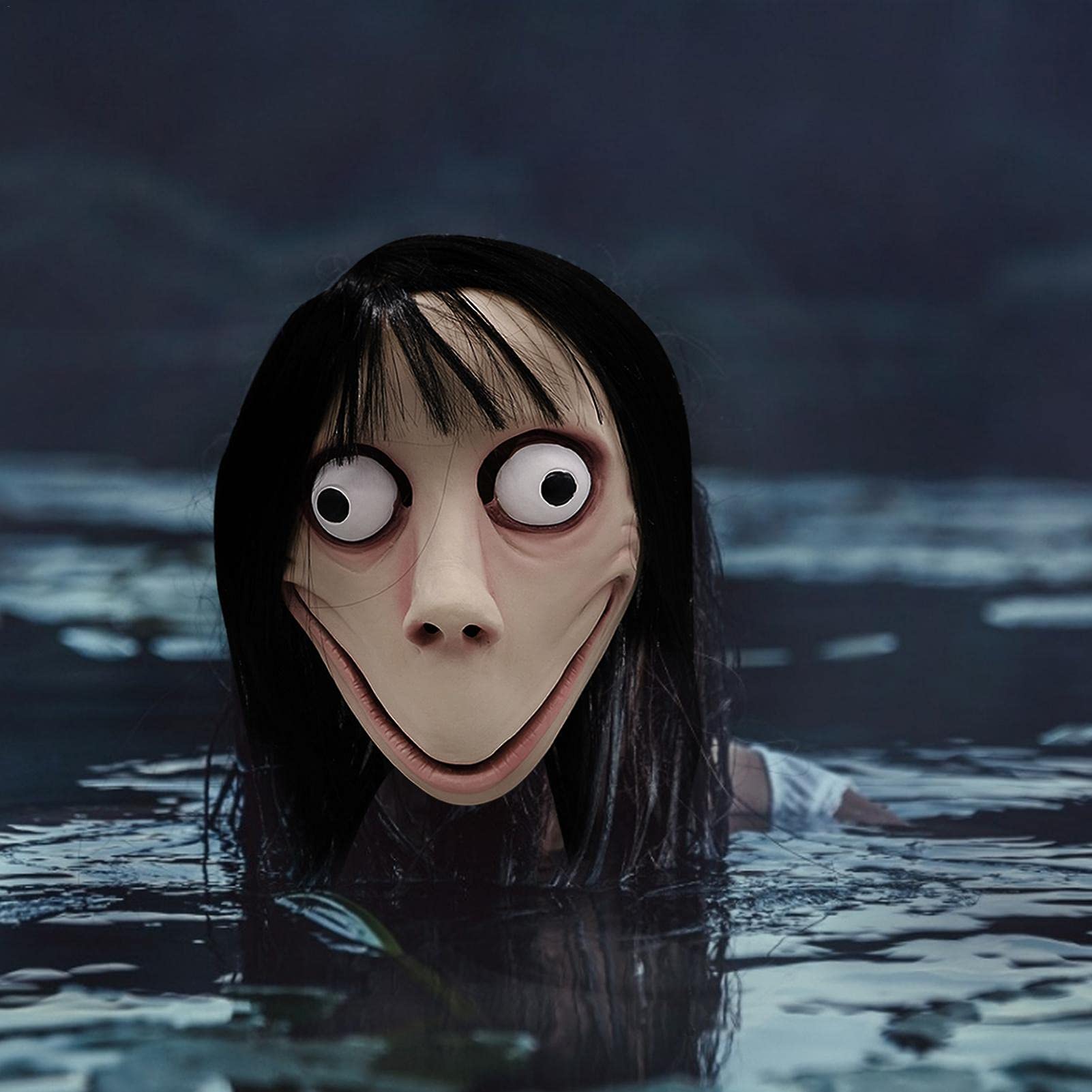 Buy Cypressen latex Momo Mask Scary Latex Mask Halloween Mask Scary ...