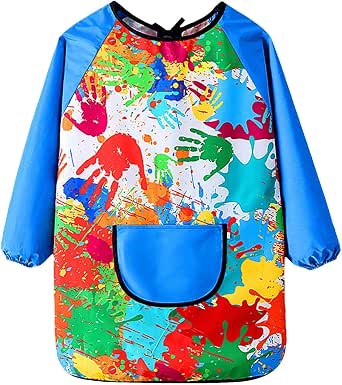 Amazon.com: Paint Smocks for Kids Art Smocks Tie Dye Painting Apron ...