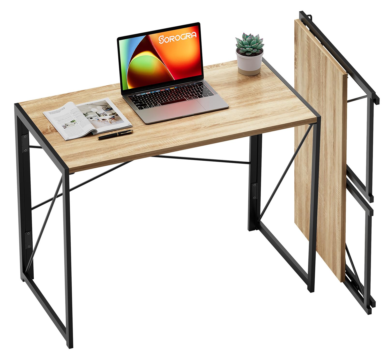 Snapklik.com : Coavas Folding Desk 31.5 Inch Foldable Small Portable ...