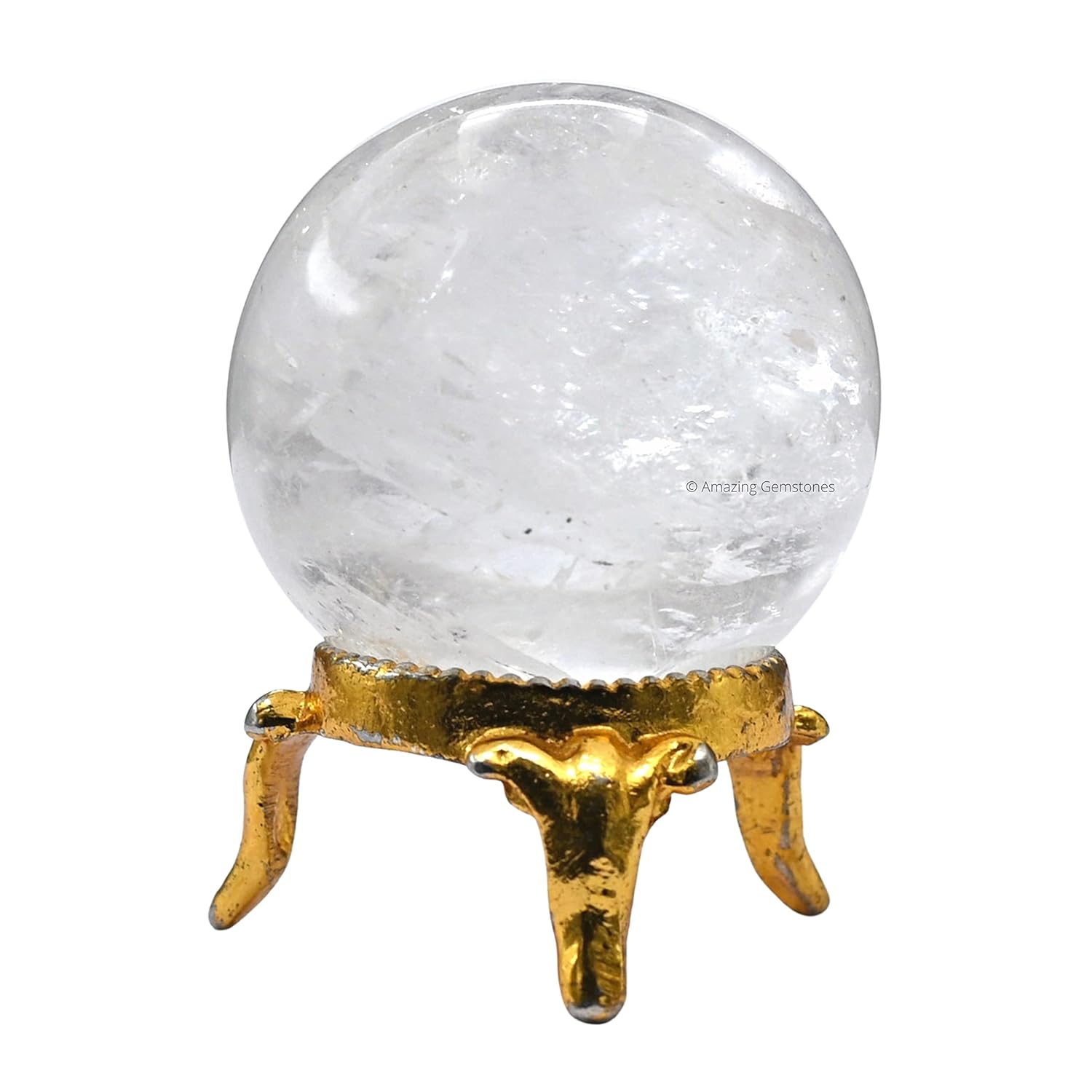 Amazon.com: Clear Quartz Crystal Ball with Stand - 1.5" Inches Crystal ...
