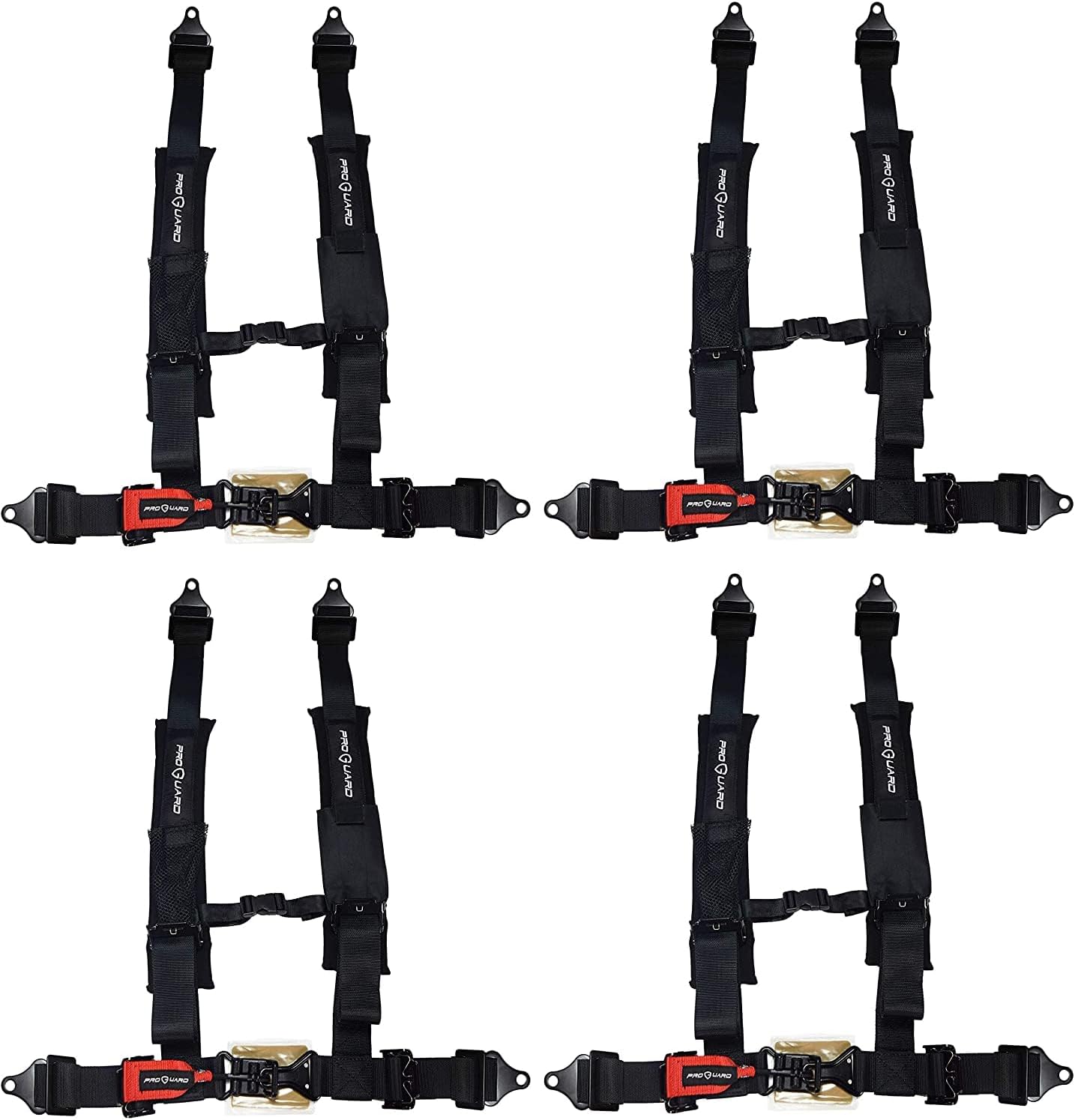 Amazon.com: Pro Armor A114220RD Red 4 Point Harness 2" Straps 4 Pack ...