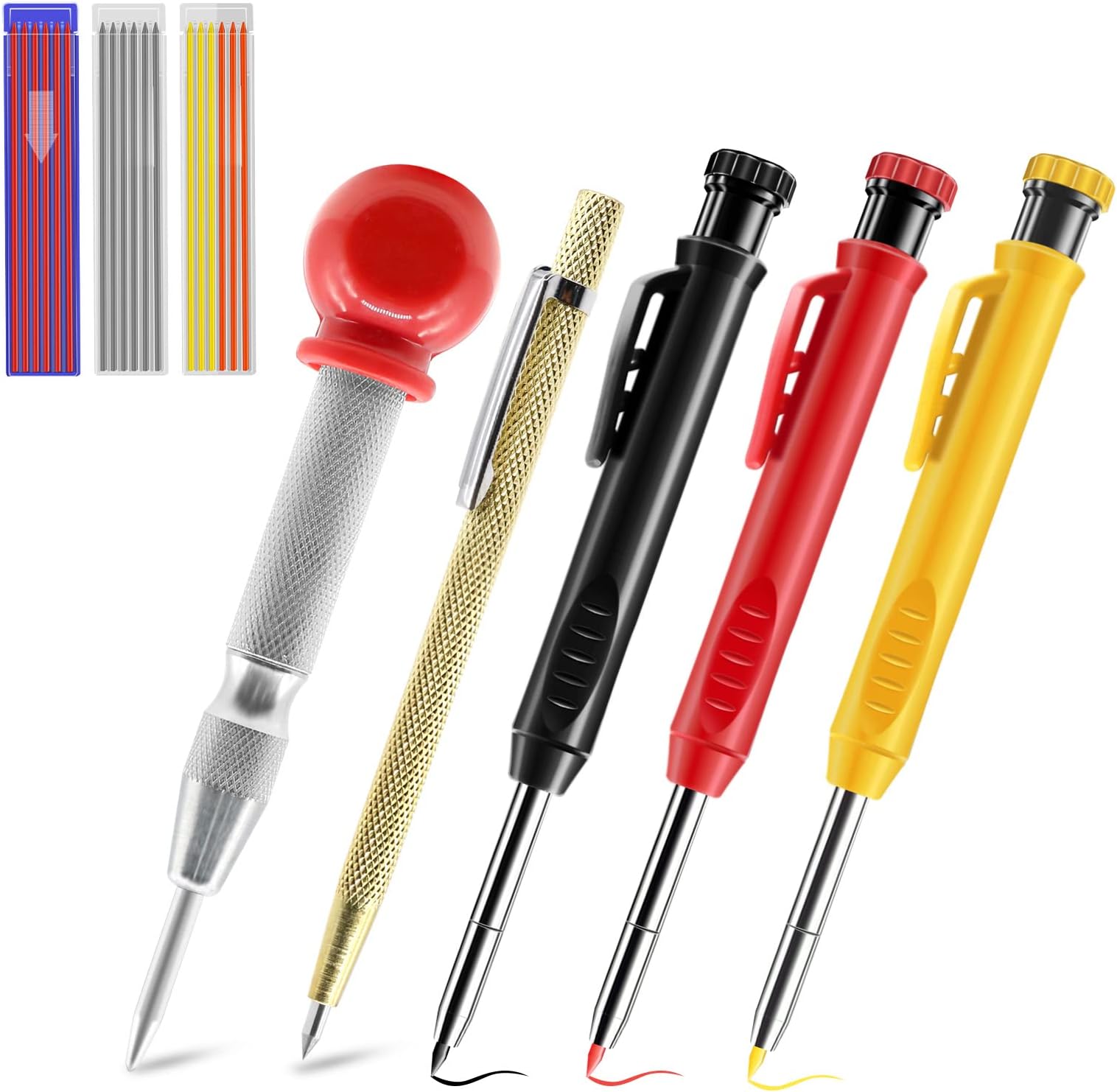 Amazon.com : WoGrig Mechanical Carpenter Pencils Set, Construction ...