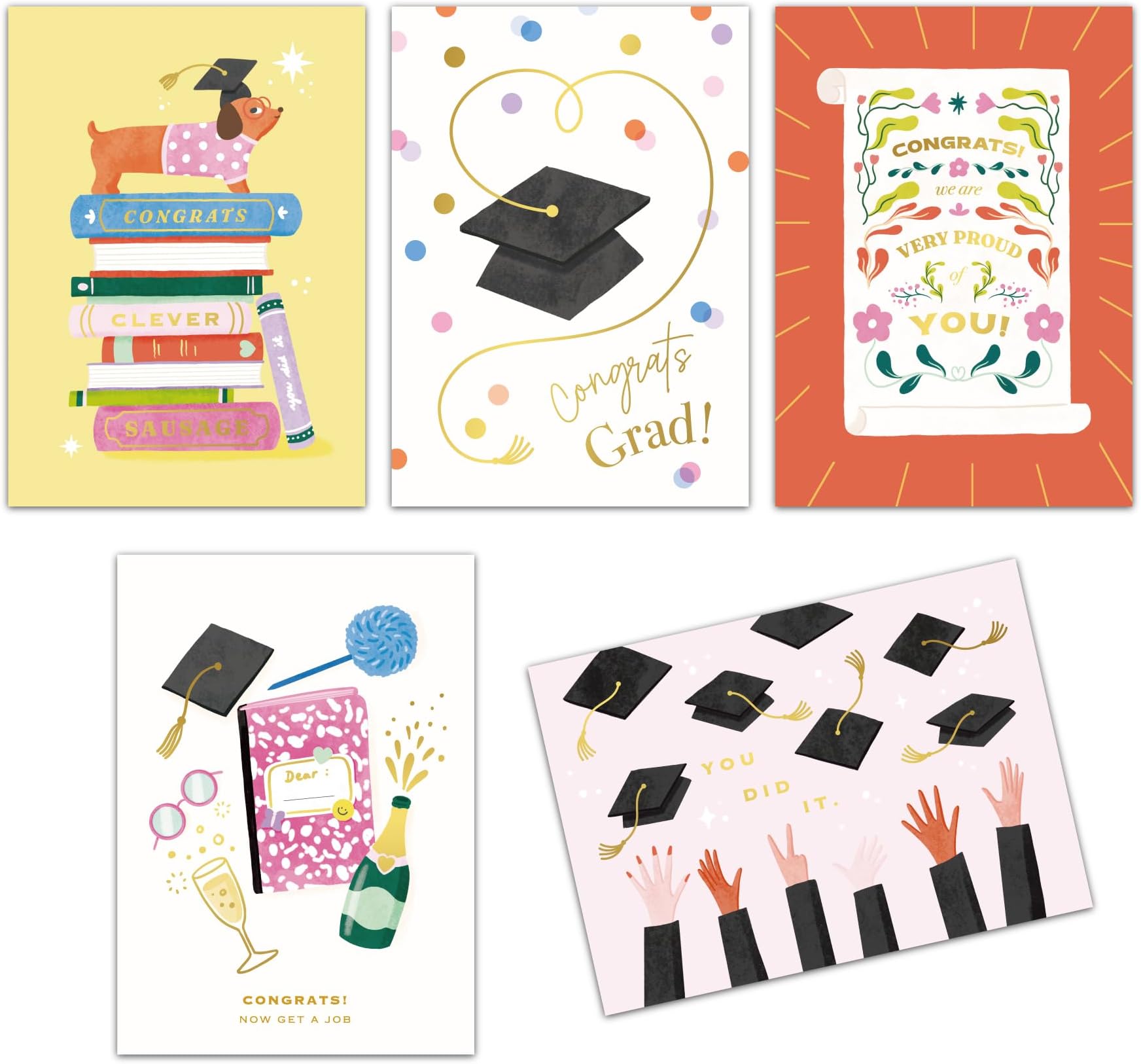 Amazon.com : Gooji 10 Pack Graduation Cards Bulk for High School or ...