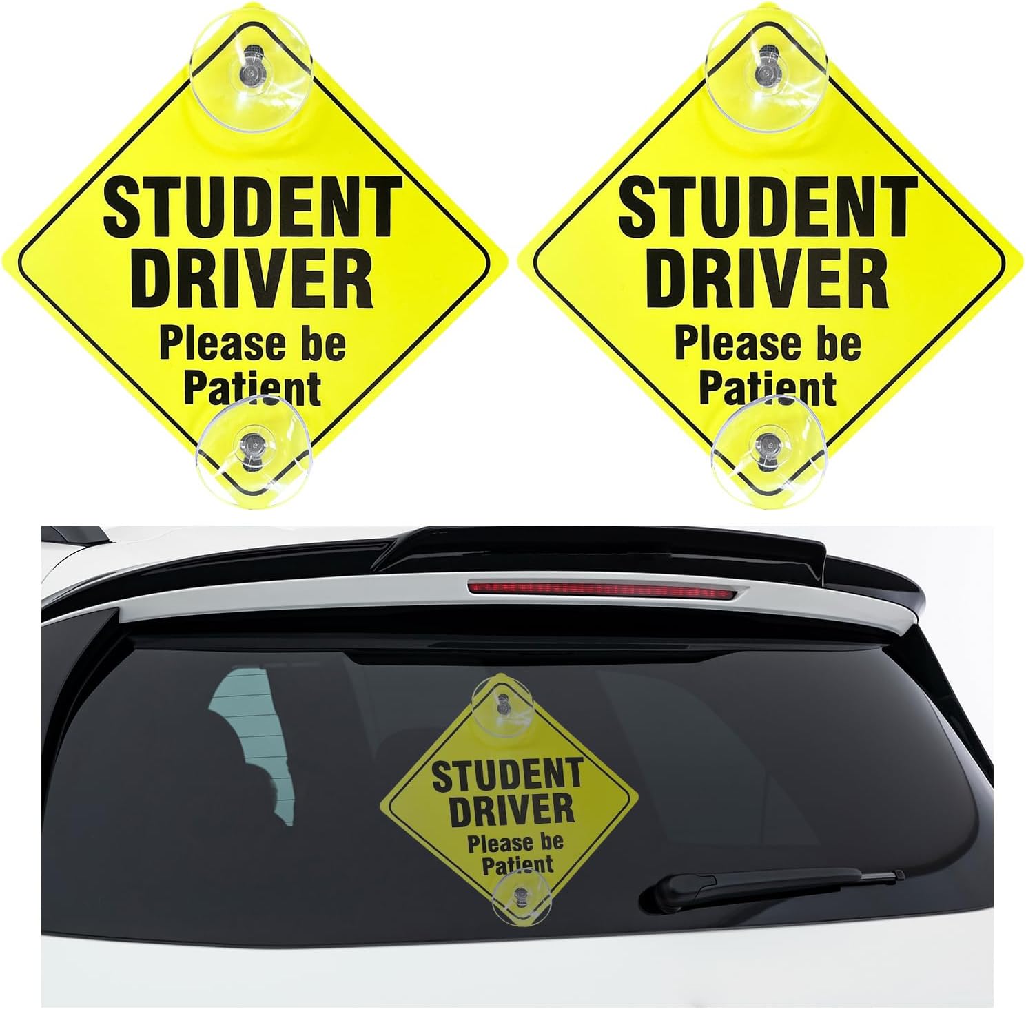 Amazon.com: Dickno 2PCS New Driver Safety Sign, 5''5'' Removable ...