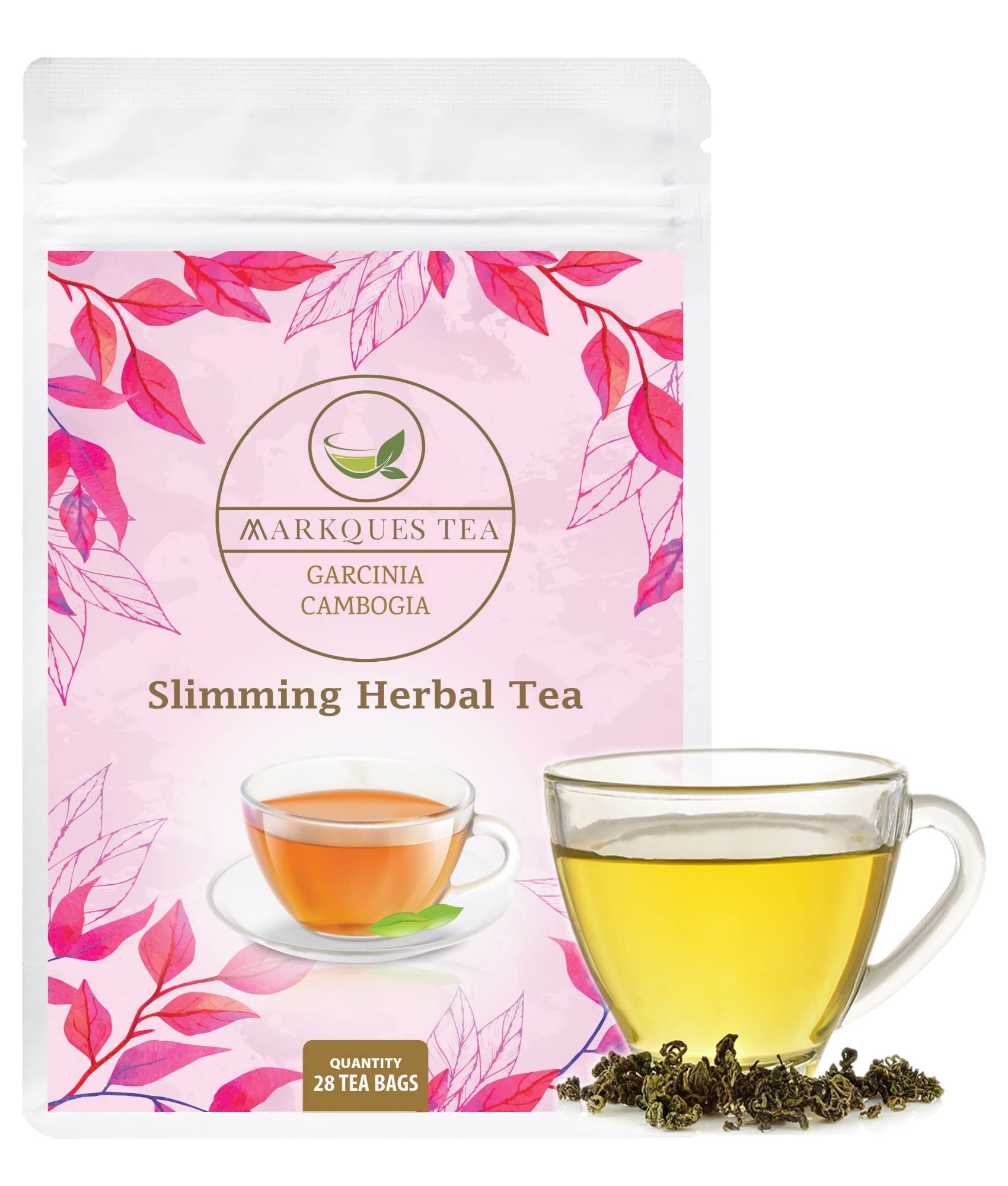 MarkQues Slimming Herbal Tea With Garcinia Cambogia Rooibos Tulsi Senna ...