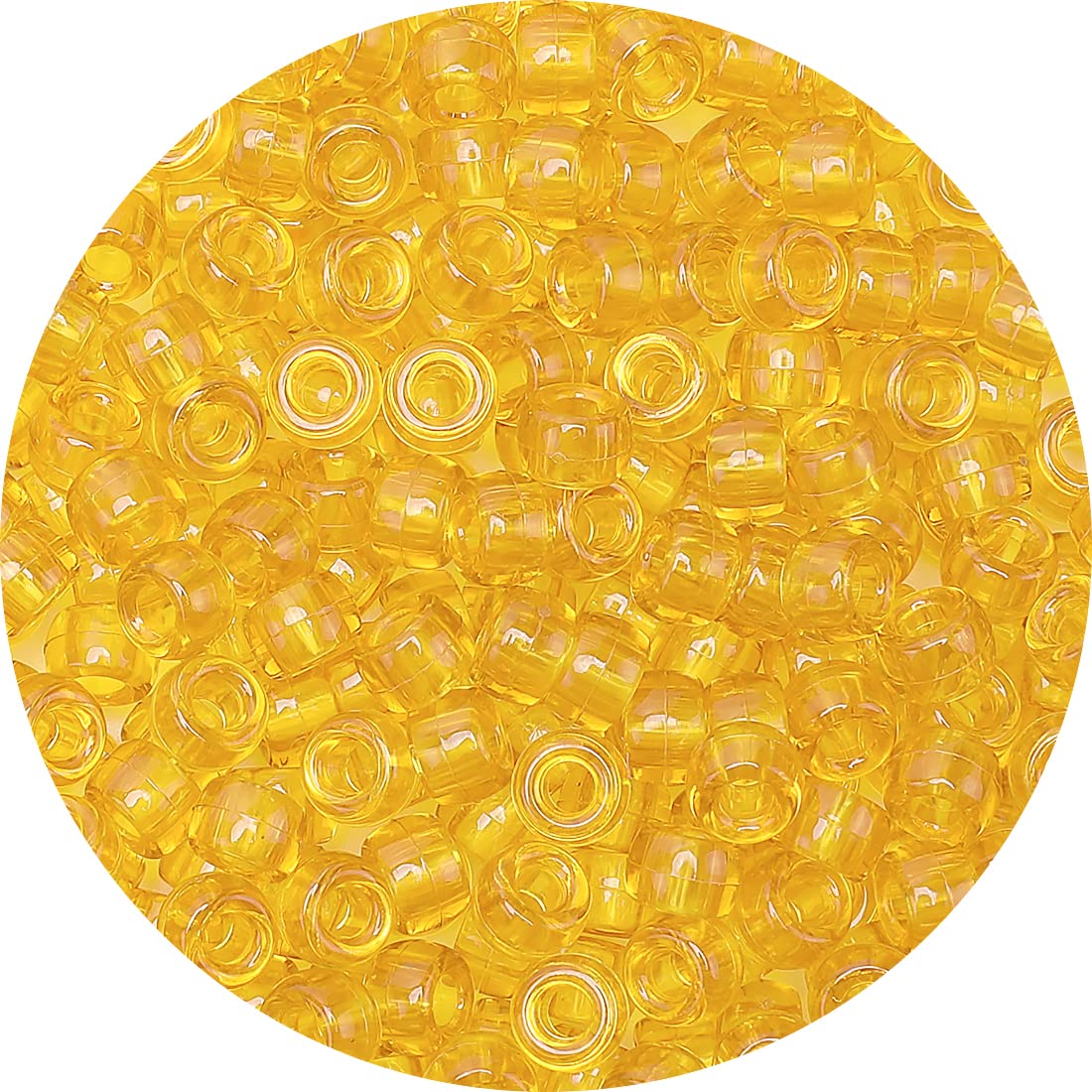 Amazon.com: Iooleem Pony Beads(1000pcs Yellow Transparent Pony Beads ...