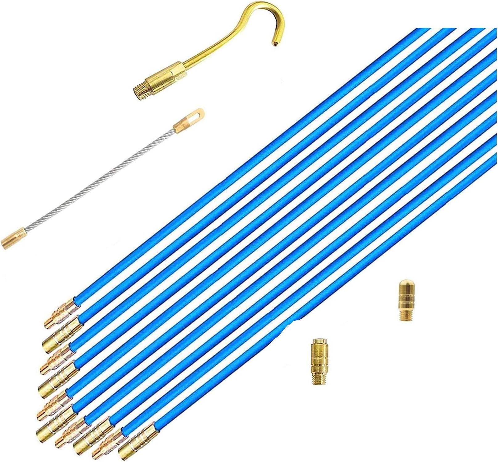 Unibos | 10M Wire Cable Access Rod Electrical Fish Tape Glow Rods kit ...