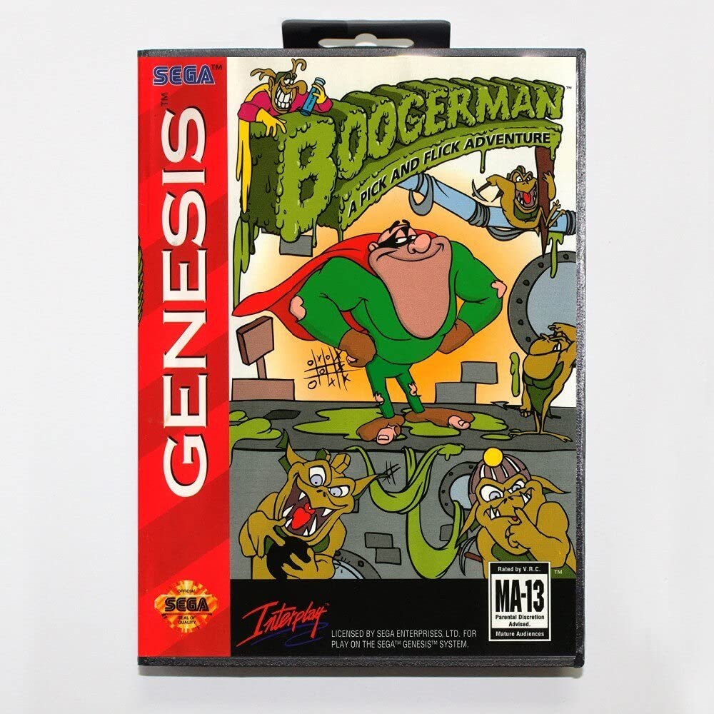 Amazon.com: Retro Game 16 Bit MD Game Card Boogerman With Retail Box ...