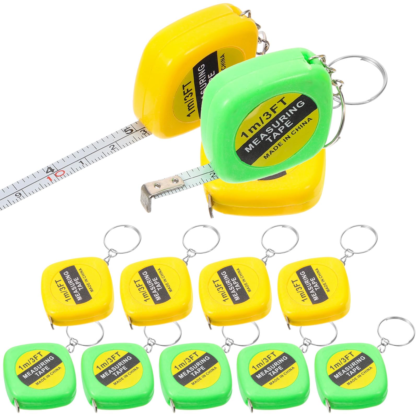 Amazon.com: 12 Pack Tape Measure Keychains Mini Tape Measure ...