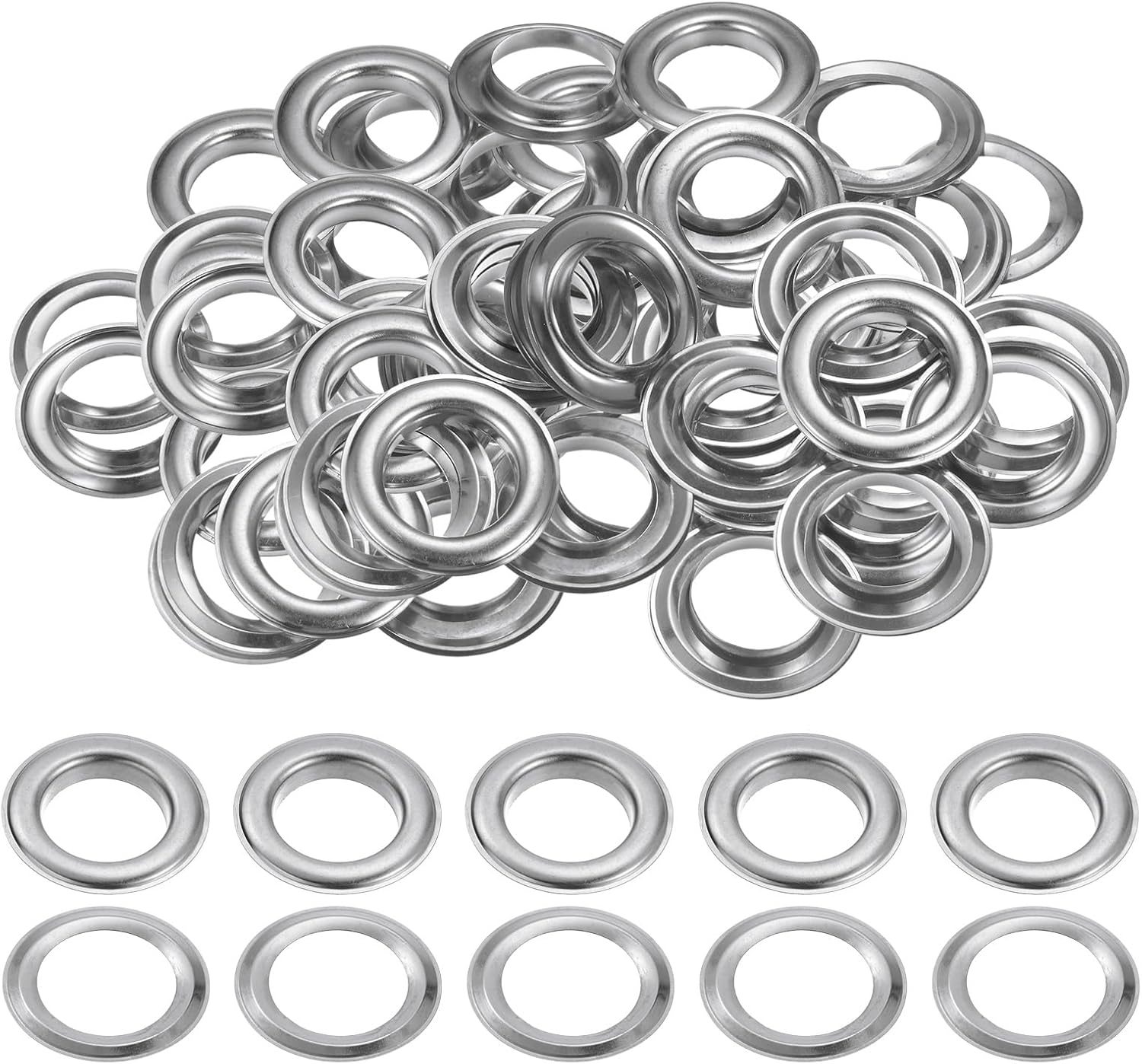 sourcing map 40Set Grommets Eyelets with Washers 20mm Copper Metal ...