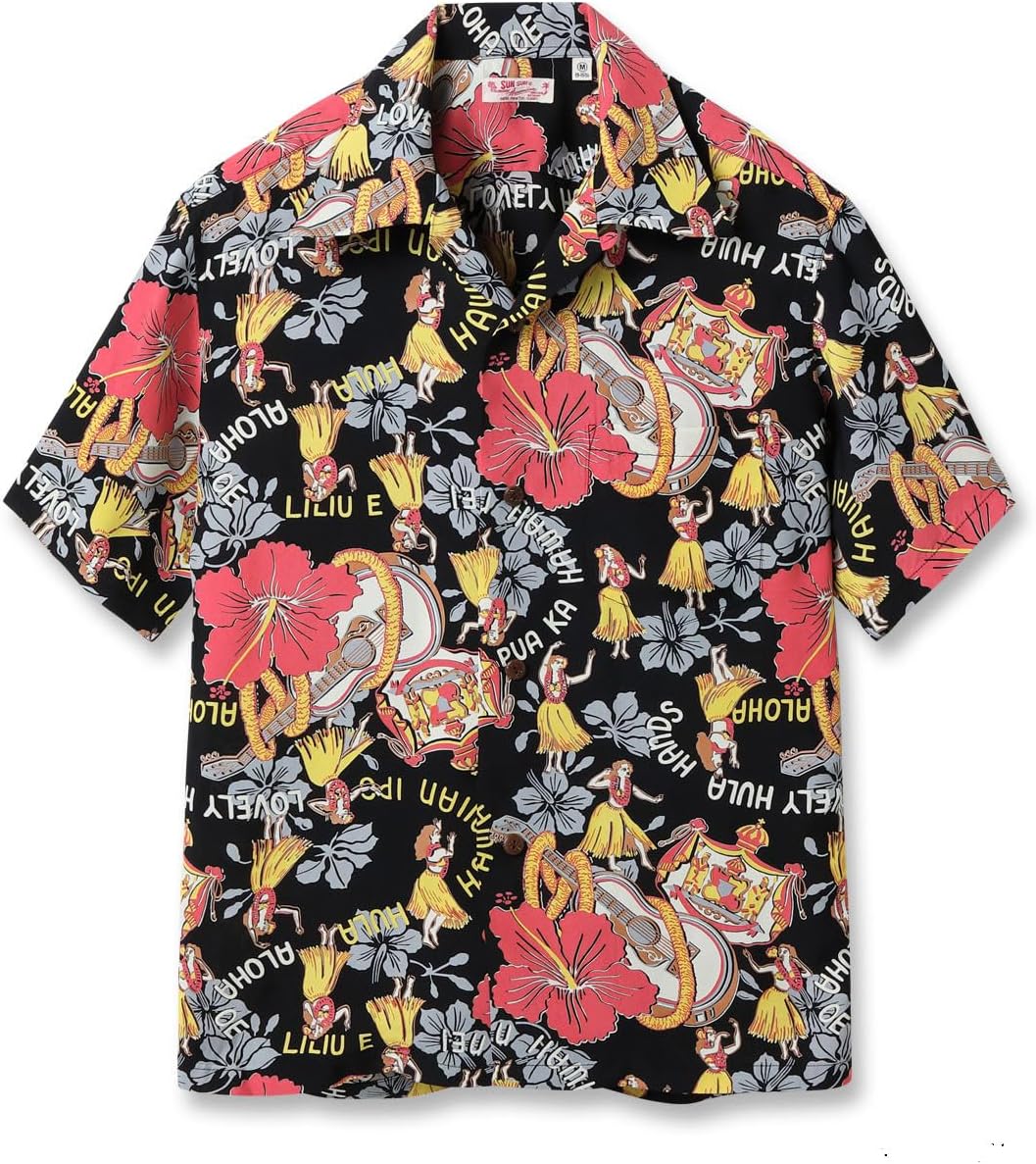 Amazon.co.jp: [サンサーフ] SS39213 / RAYON HAWAIIAN SHIRT “LOVELY HULA HANDS ...