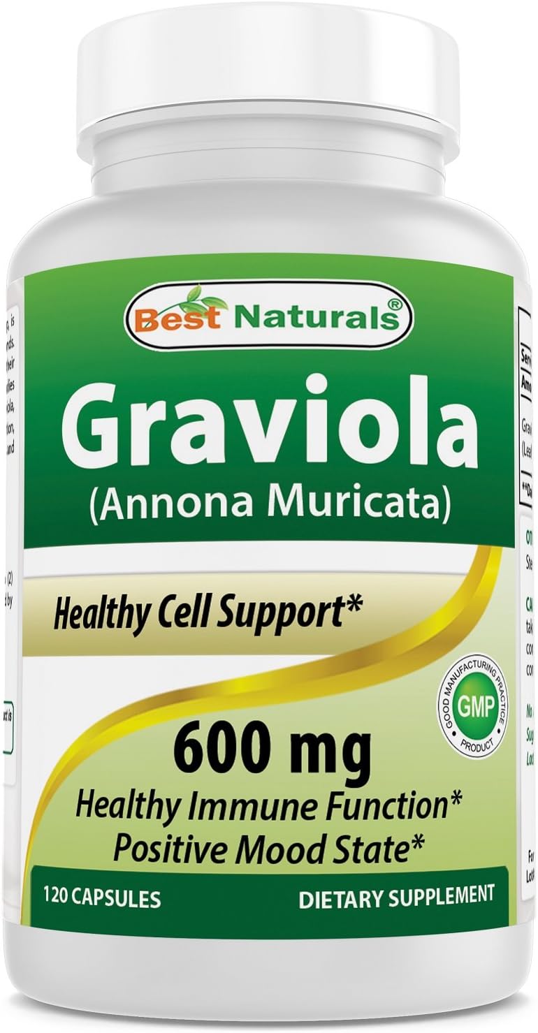 Amazon.com: Best Naturals Graviola Capsules Annona Muricata, 600 mg ...