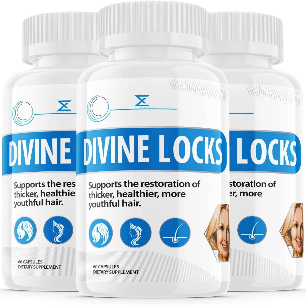 Amazon.com: sigma times (3 Pack) Divine Locks Hair Support Capsules ...