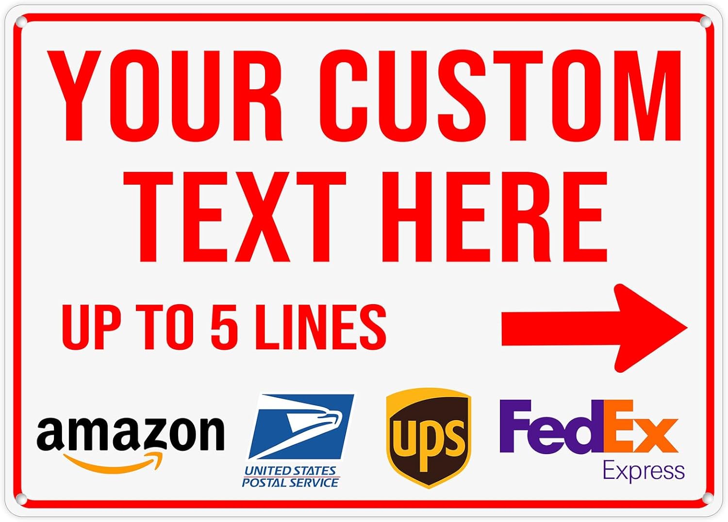 Amazon.com: Custom Package Delivery Sign for Outdoor - 12x8 Inch, 40 ...