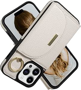 Amazon.com: Keallce Wallet Case for iPhone 14 Pro Max 6.7'', Flip Case with Card Slots, Ring ...