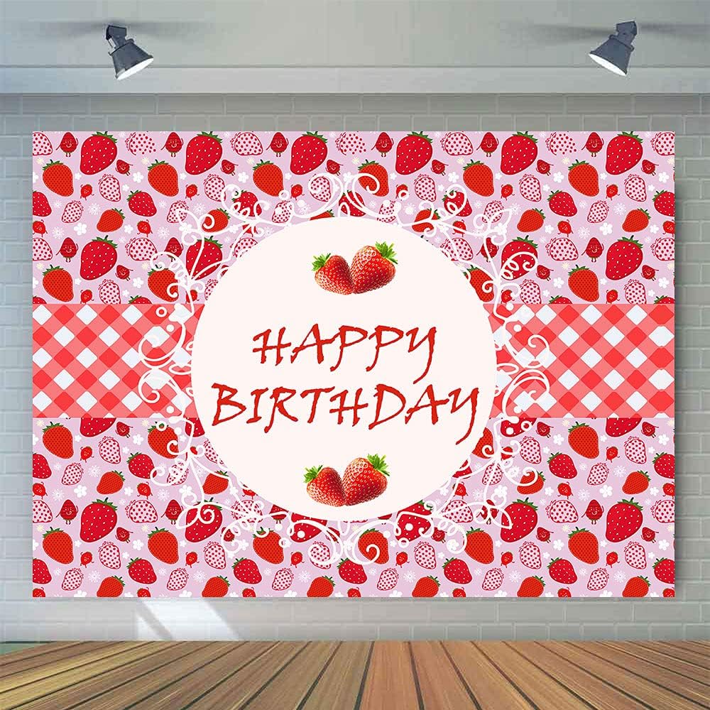 7x5ft Strawberry Backdrop for Birthday Photoshoot Australia | Ubuy