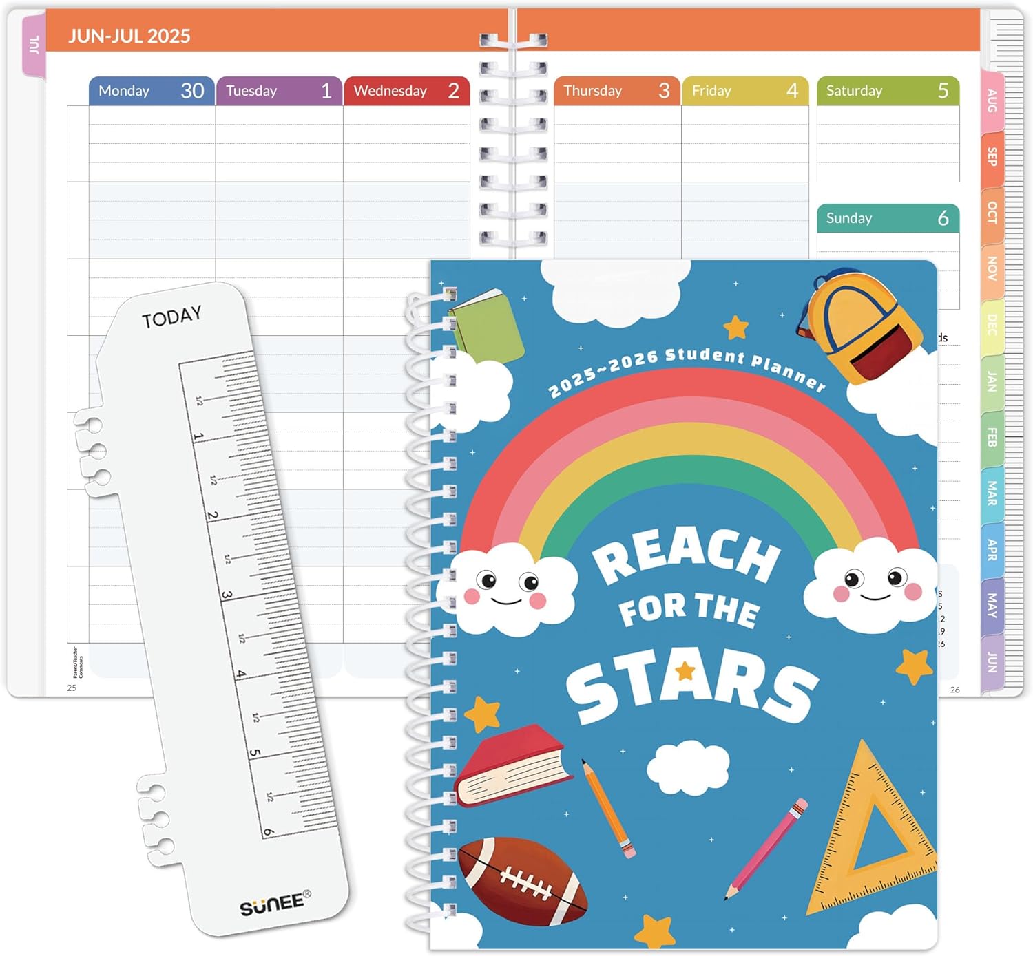 Amazon.com : SUNEE Elementary Student Planner 2025-2026, Dated Academic ...