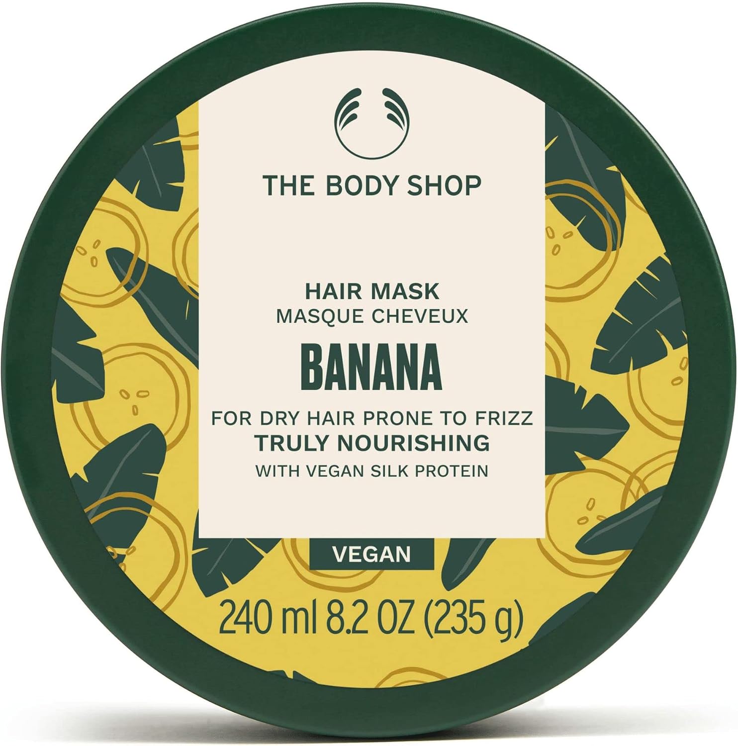 The Body Shop Banana Truly Nourishing Hair Mask Frizz Ease Dry Hair ...